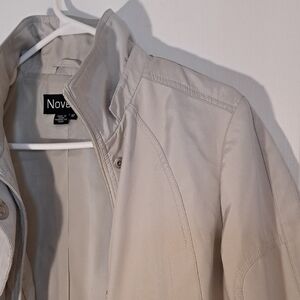 Novelti | Jackets & Coats | Luxe Layers The Shimmer Creamy Gray Novelti ...